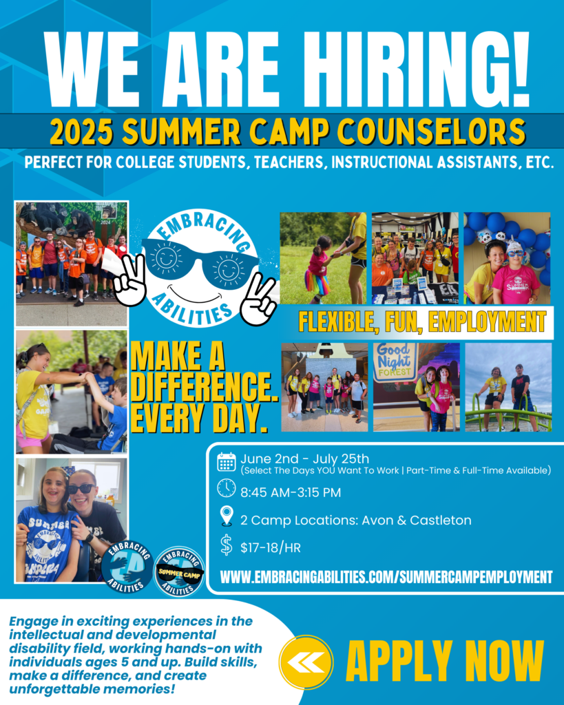 Summer Camp DSP Employment – Embracing Abilities Inc.